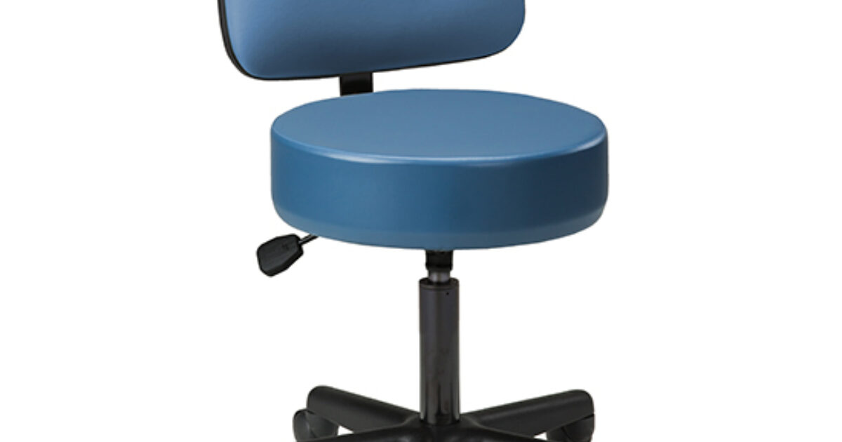 Black Base, 5-Leg, Pneumatic Stool with… | Clinton Industries, Inc.