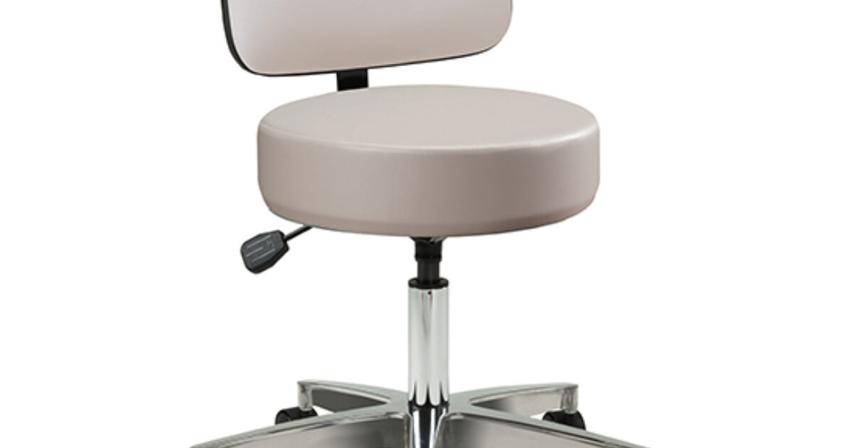 5-Leg Pneumatic Stool with Backrest | Clinton Industries, Inc.