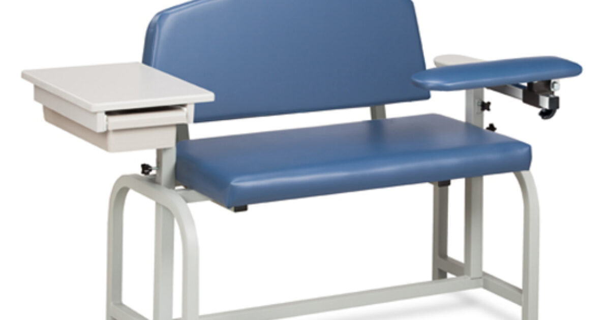 Lab X Series, Extra-Wide, Blood Chair with… | Clinton Industries, Inc.