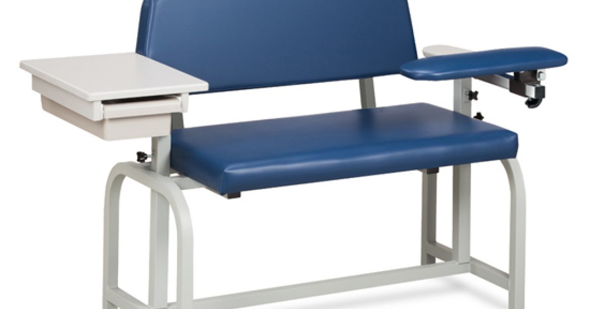 Lab X Series, Extra-Wide, Blood Chair with… | Clinton Industries, Inc.