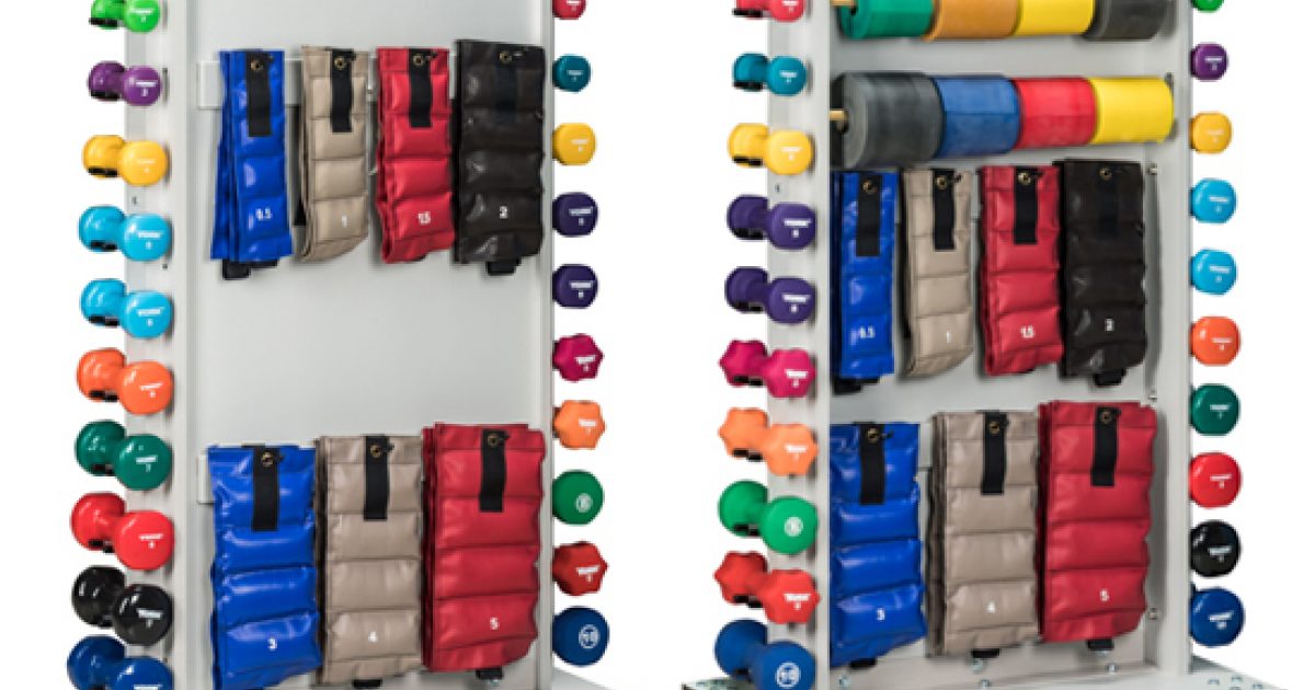 Mobile Cuff Weight/Dumbbell and Band Rac | Clinton Industries, Inc.