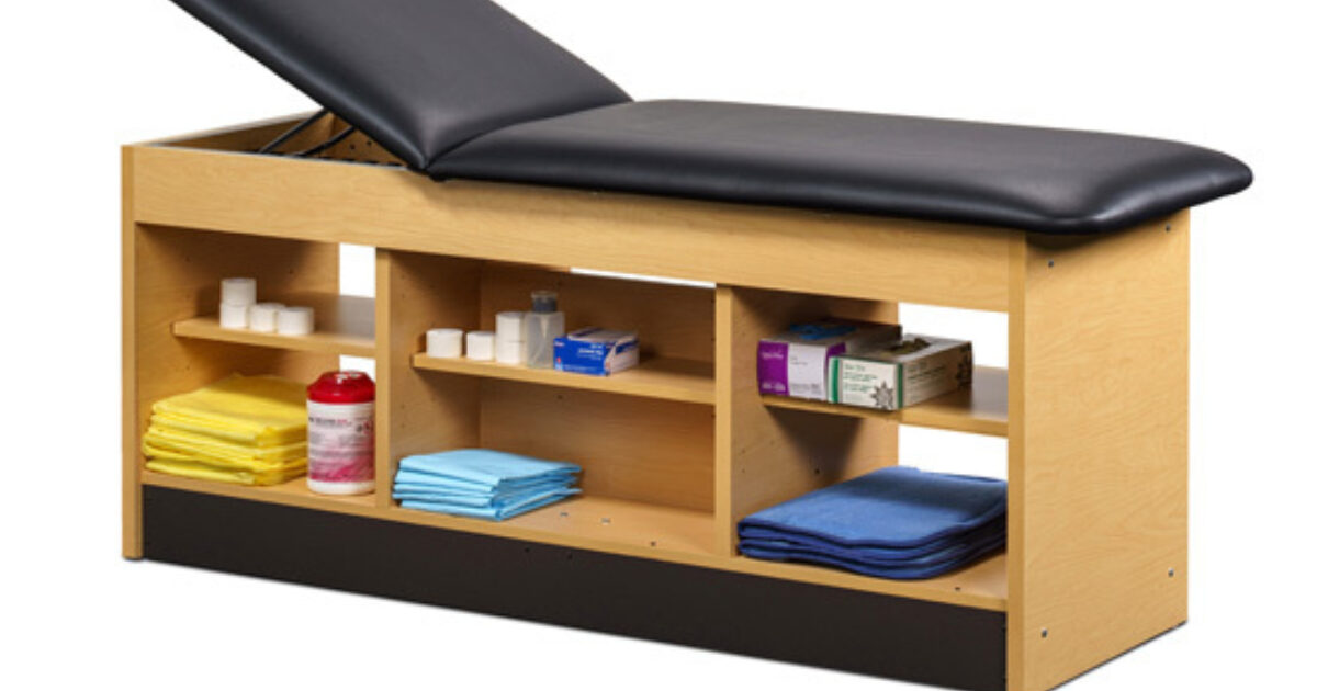 Cabinet Table with Open Access Storage | Clinton Industries, Inc.