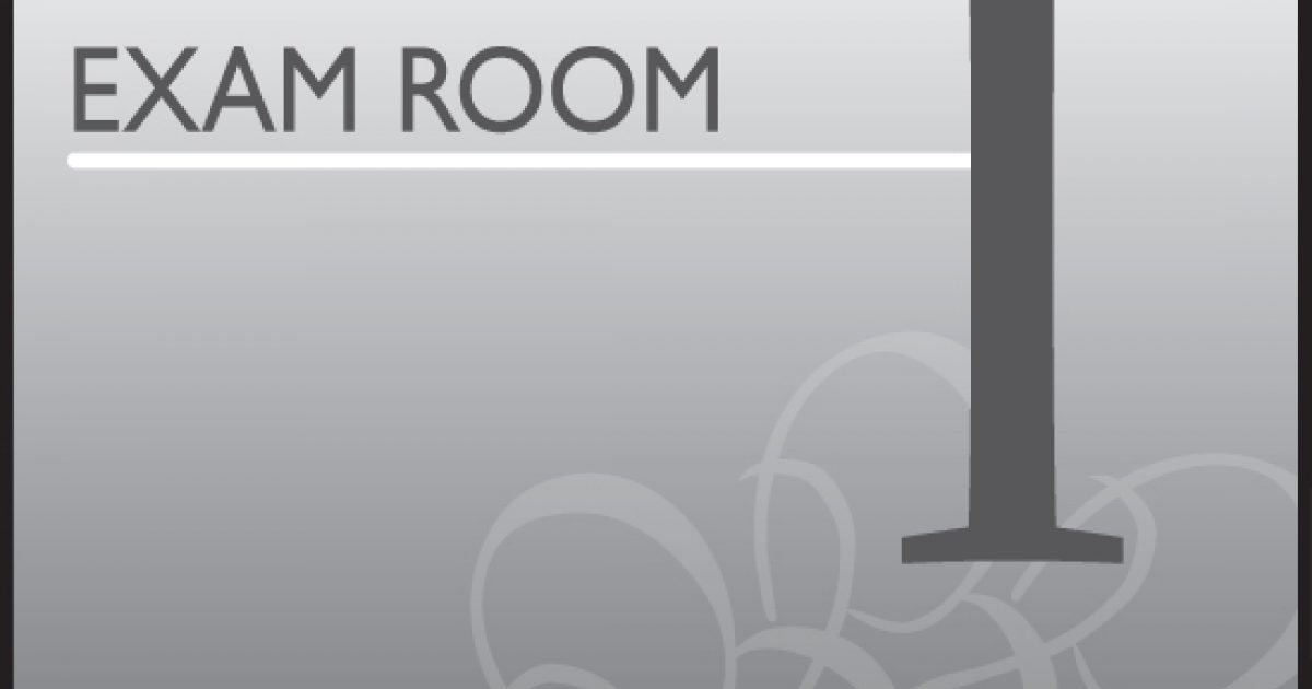 Standard Exam Room Sign 1 | Clinton Industries, Inc.