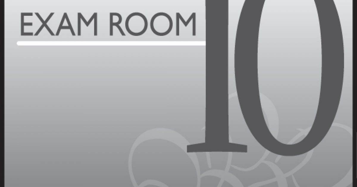 Standard Exam Room Sign 10 | Clinton Industries, Inc.