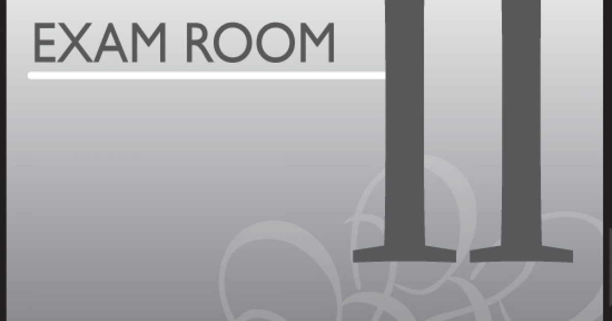Standard Exam Room Sign 11 | Clinton Industries, Inc.