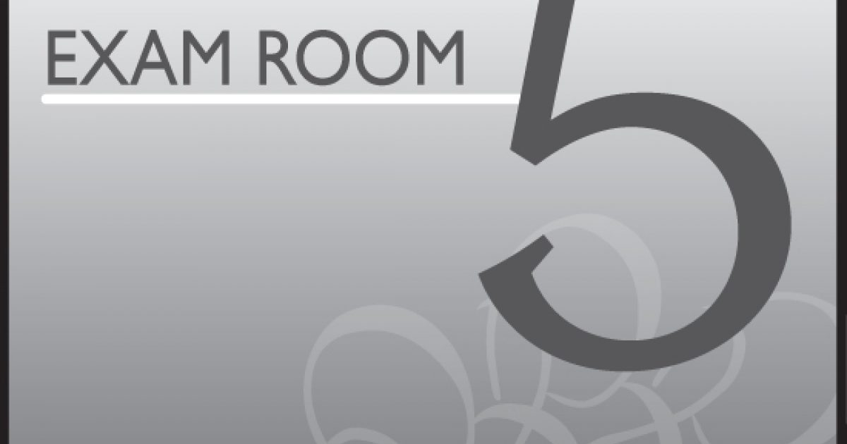 Standard Exam Room Sign 5 | Clinton Industries, Inc.