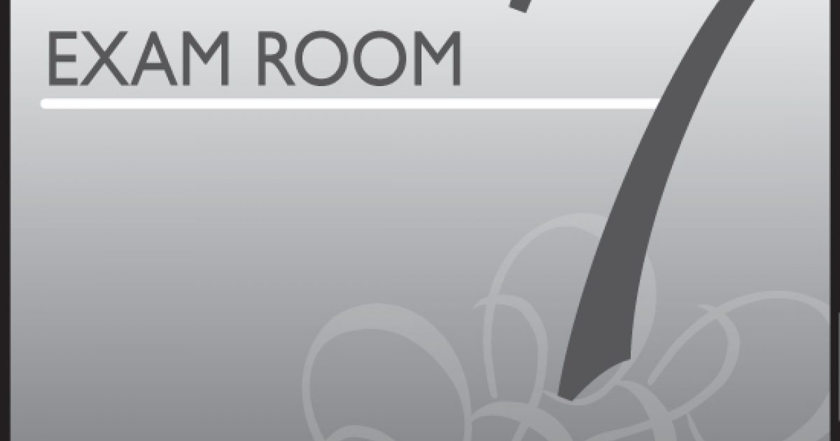 Standard Exam Room Sign 7 | Clinton Industries, Inc.