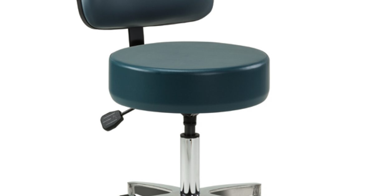 5-Leg Pneumatic Stool with Backrest | Clinton Industries