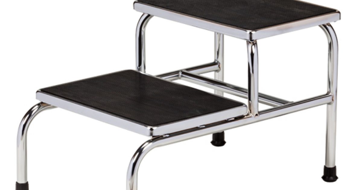 Chrome Two-Step Step Stool | Clinton Industries, Inc.
